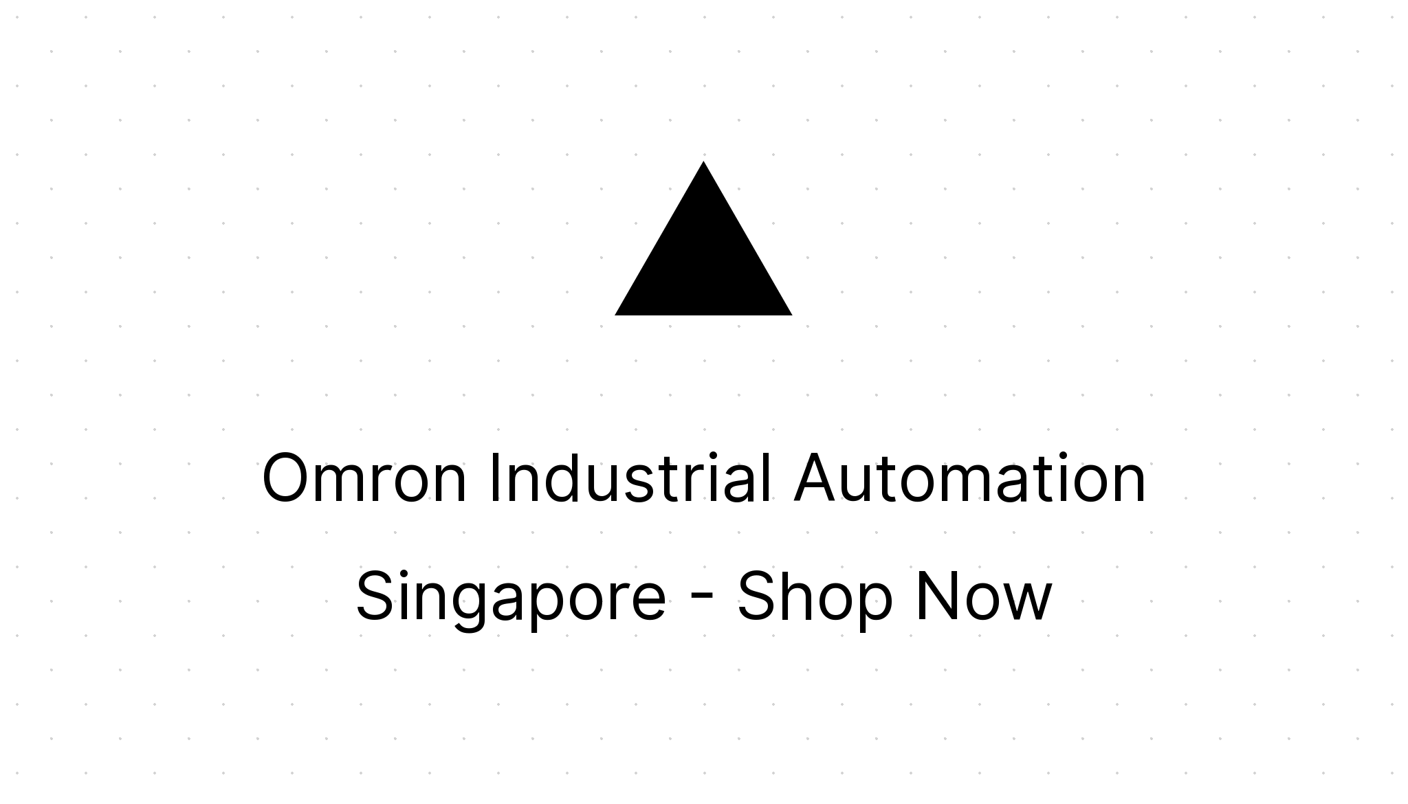 Omron Industrial Automation Singapore - Shop Now - Eezee